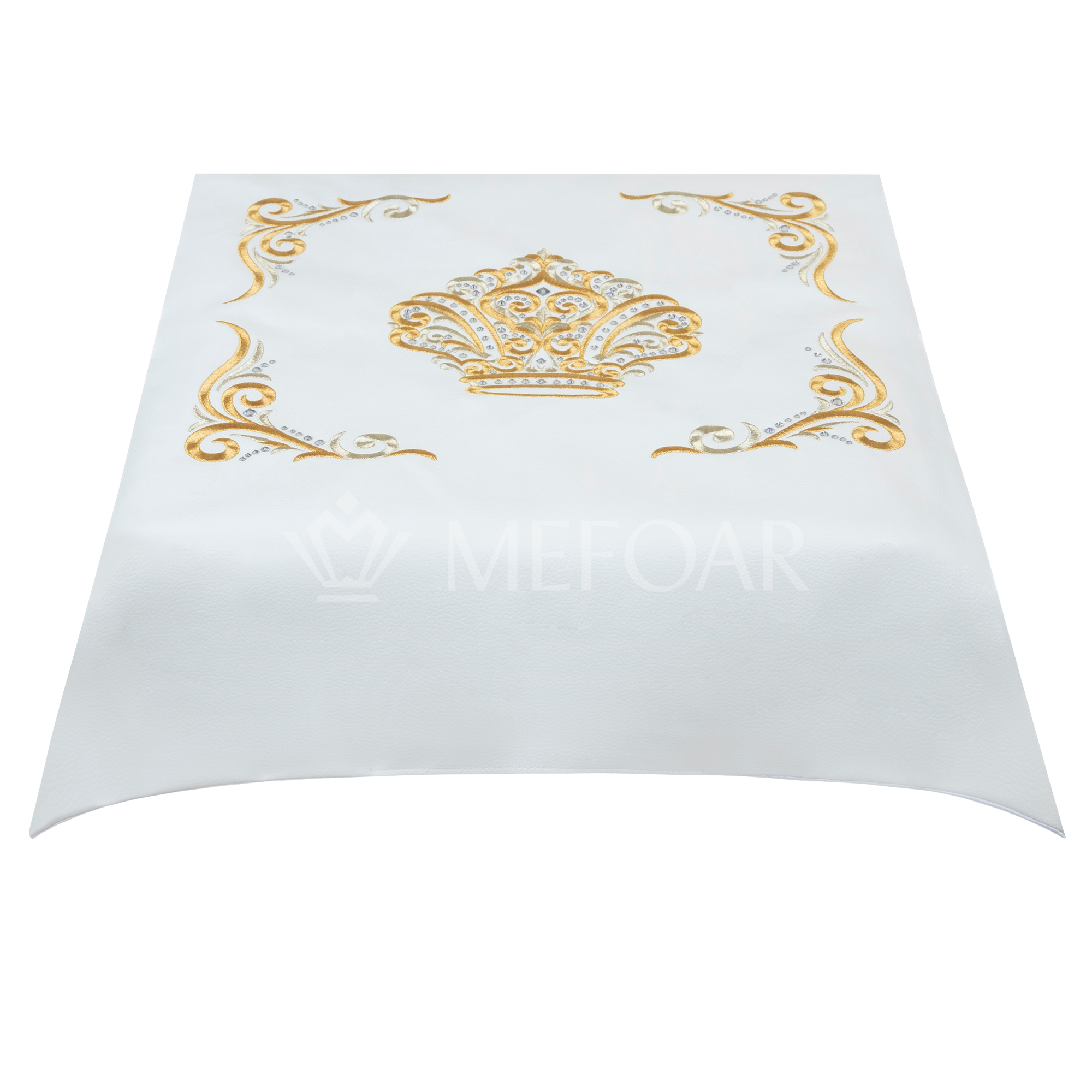 Shtender Cover White Leather Style#819- Gold Embroidery – Mefoar Fine ...